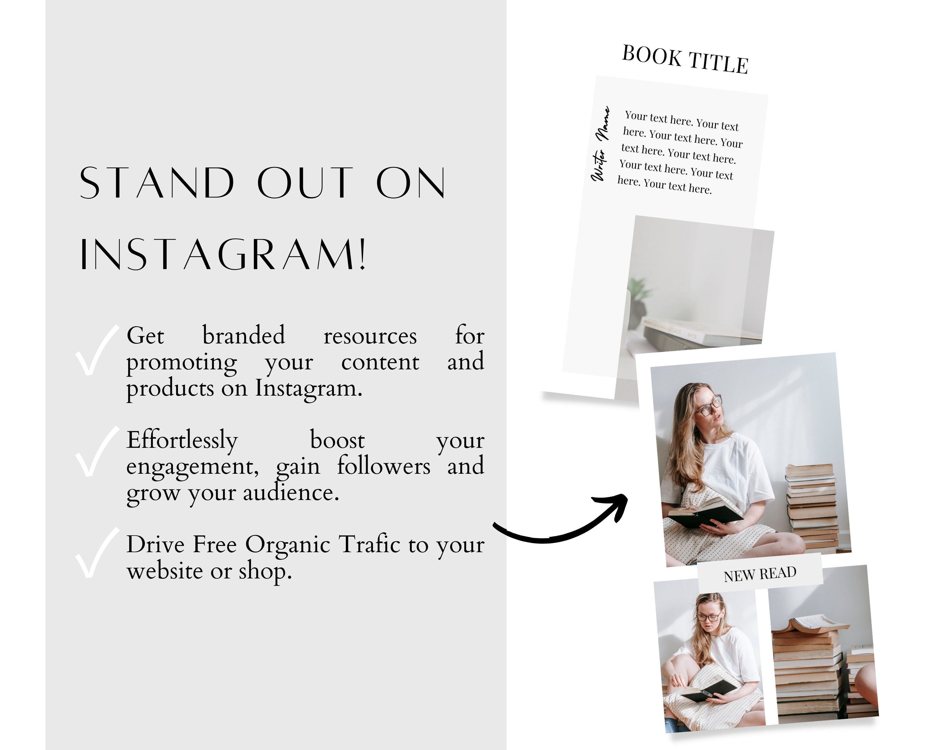 Books Instagram Story Templates, Canva Templates 35 Bookstagram ...
