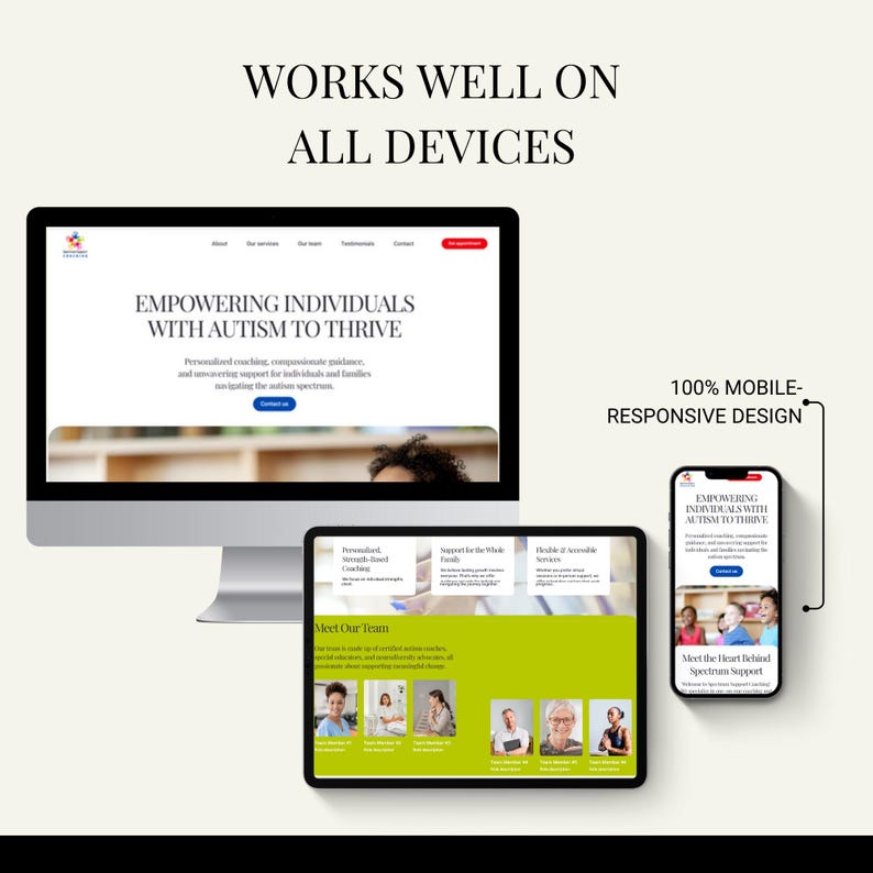 Autism Wix Website Template | Wix Website Template, Modern Wix Website ...