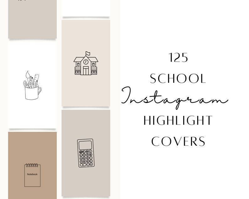School Instagram Highlight Covers | 25 School & Teacher Illustrations ...
