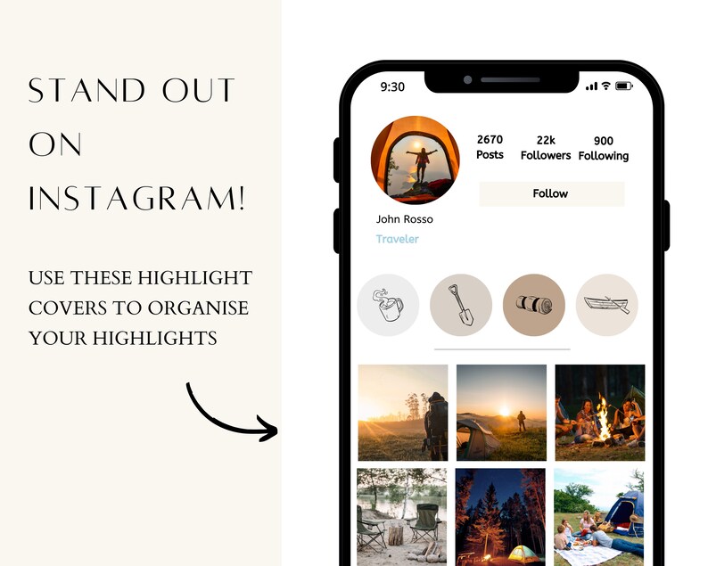 Camping Instagram Highlight Covers I Outdoor Adventure Icons | 30 ...