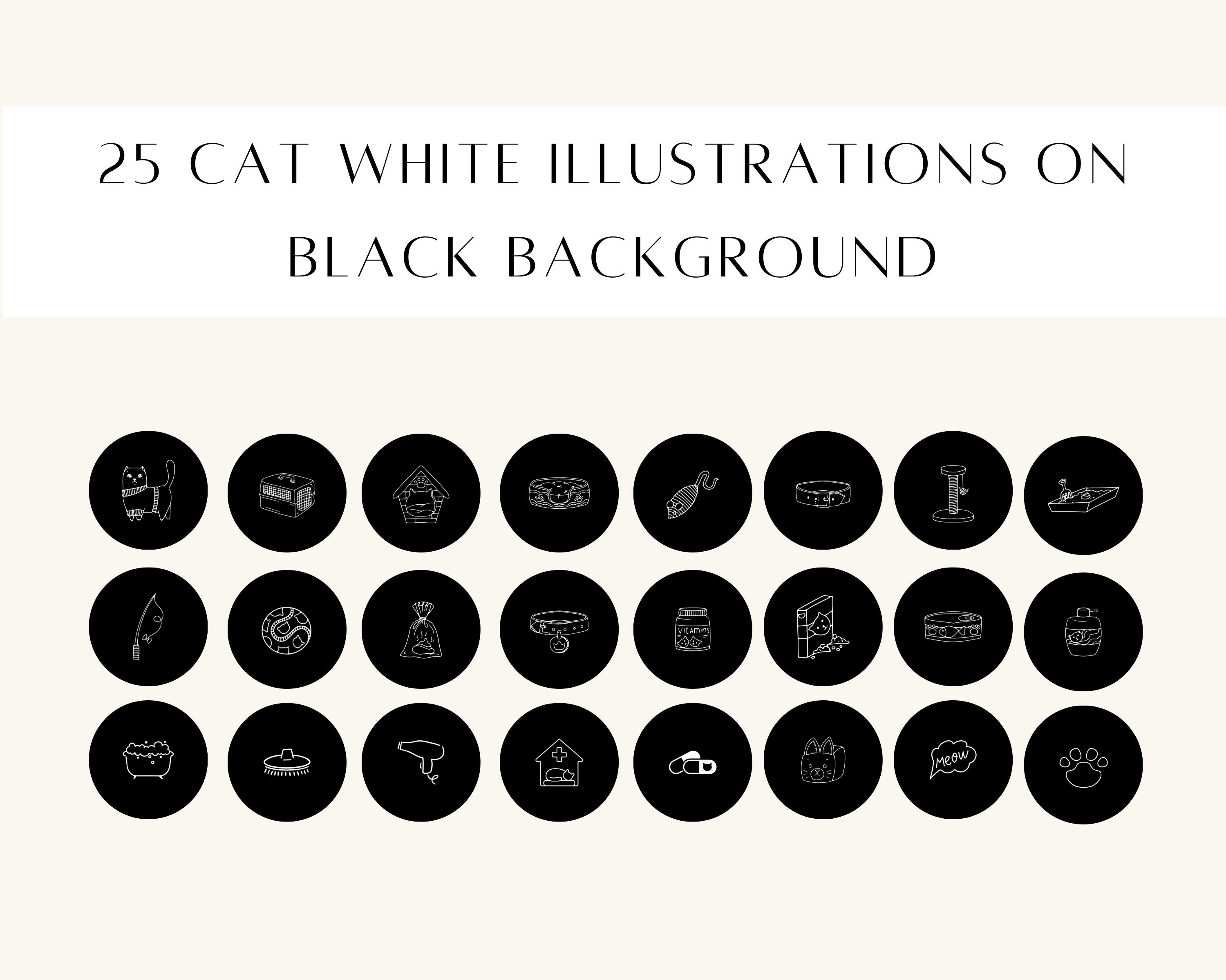 Cats Instagram Highlight Covers | Cats Icons | 25 Cats White ...