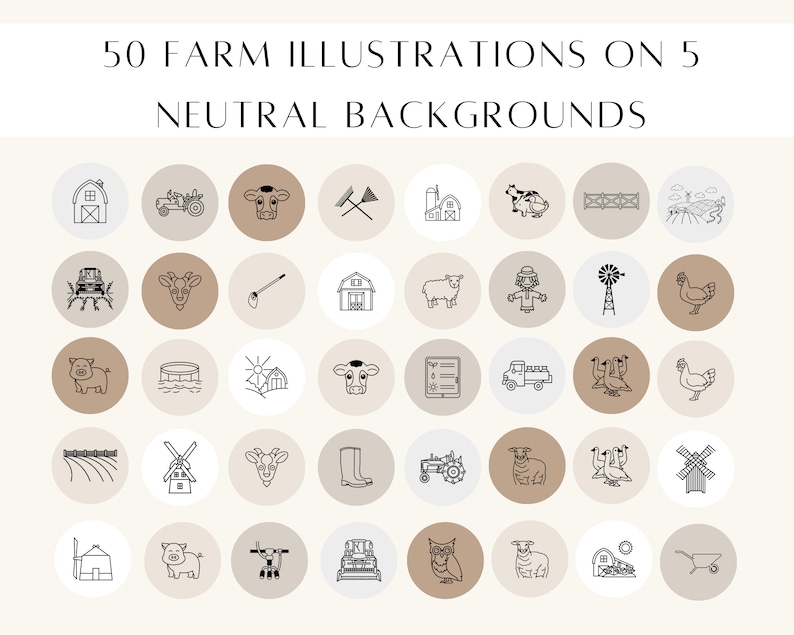 Modern Farm Instagram Highlight Covers , Farmer Icons | 50 Modern Farm ...