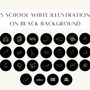 School Instagram Highlight Covers | 25 School & Teacher White ...