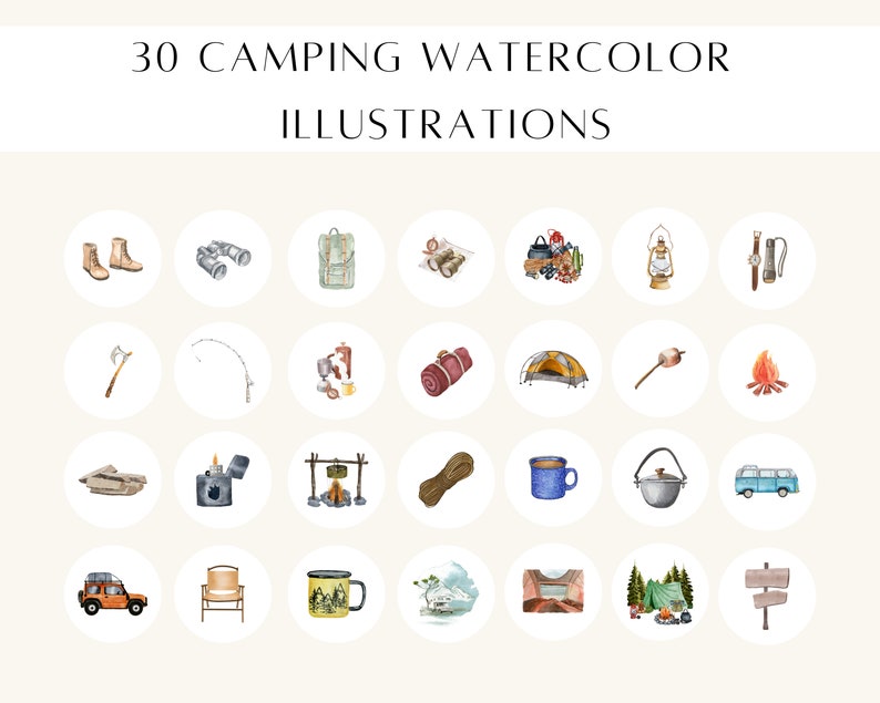 Camping Instagram Highlight Covers I Outdoor Adventure Icons | 30 ...