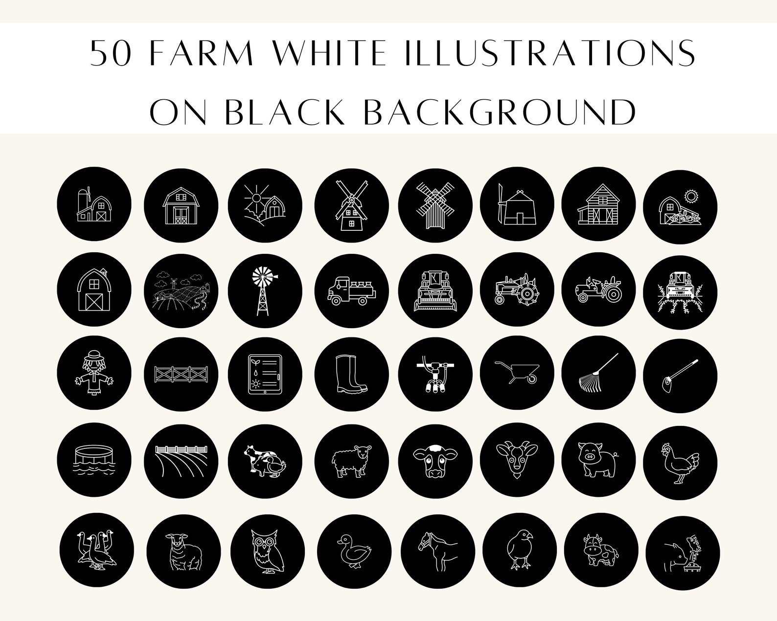 Modern Farm Instagram Highlight Covers , Farmer Icons 50 Modern Farm ...