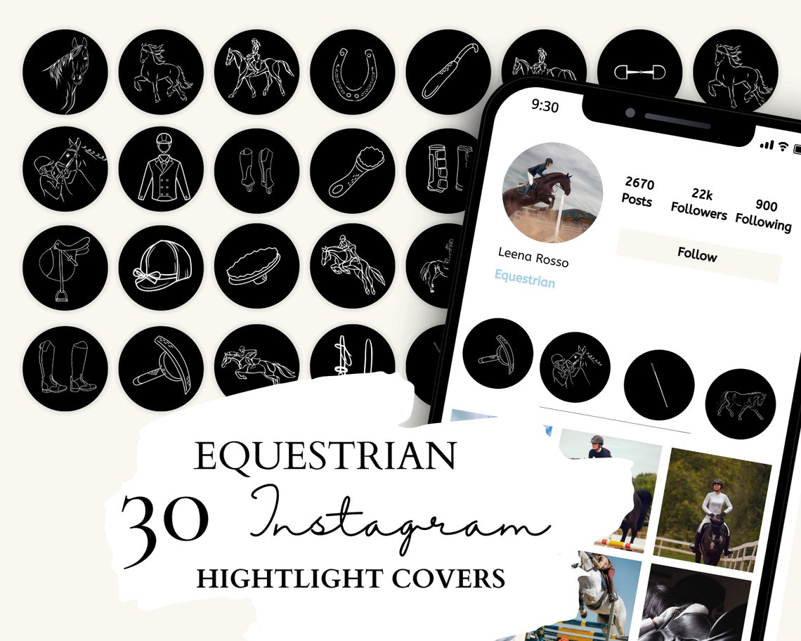 Equestrian Instagram Highlight Covers, Horseman Icons 30 Equestrian ...