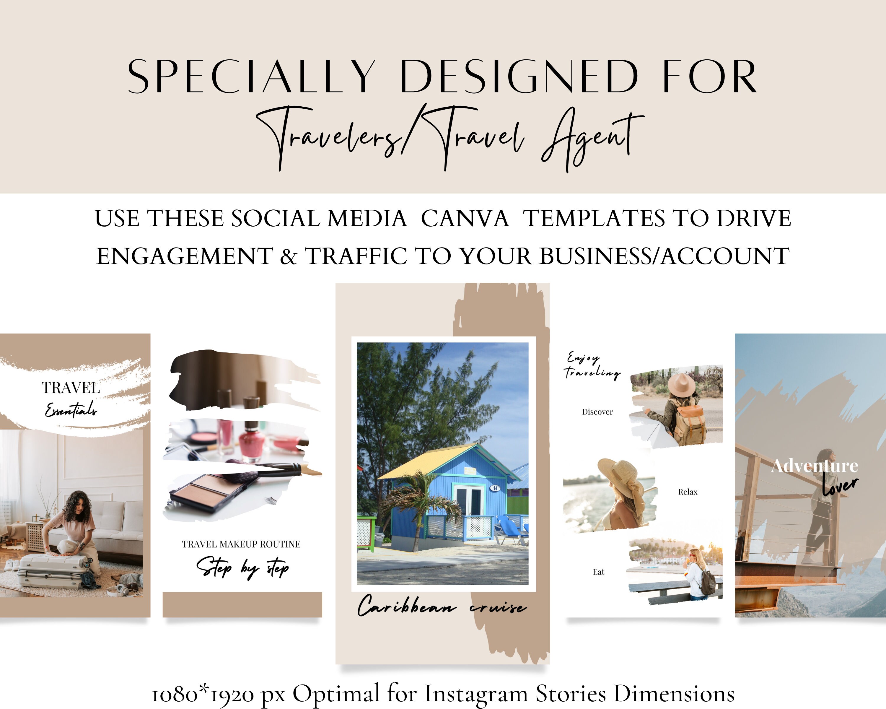 Travel Instagram Story Templates, Canva Templates | 45 Travel Creative ...