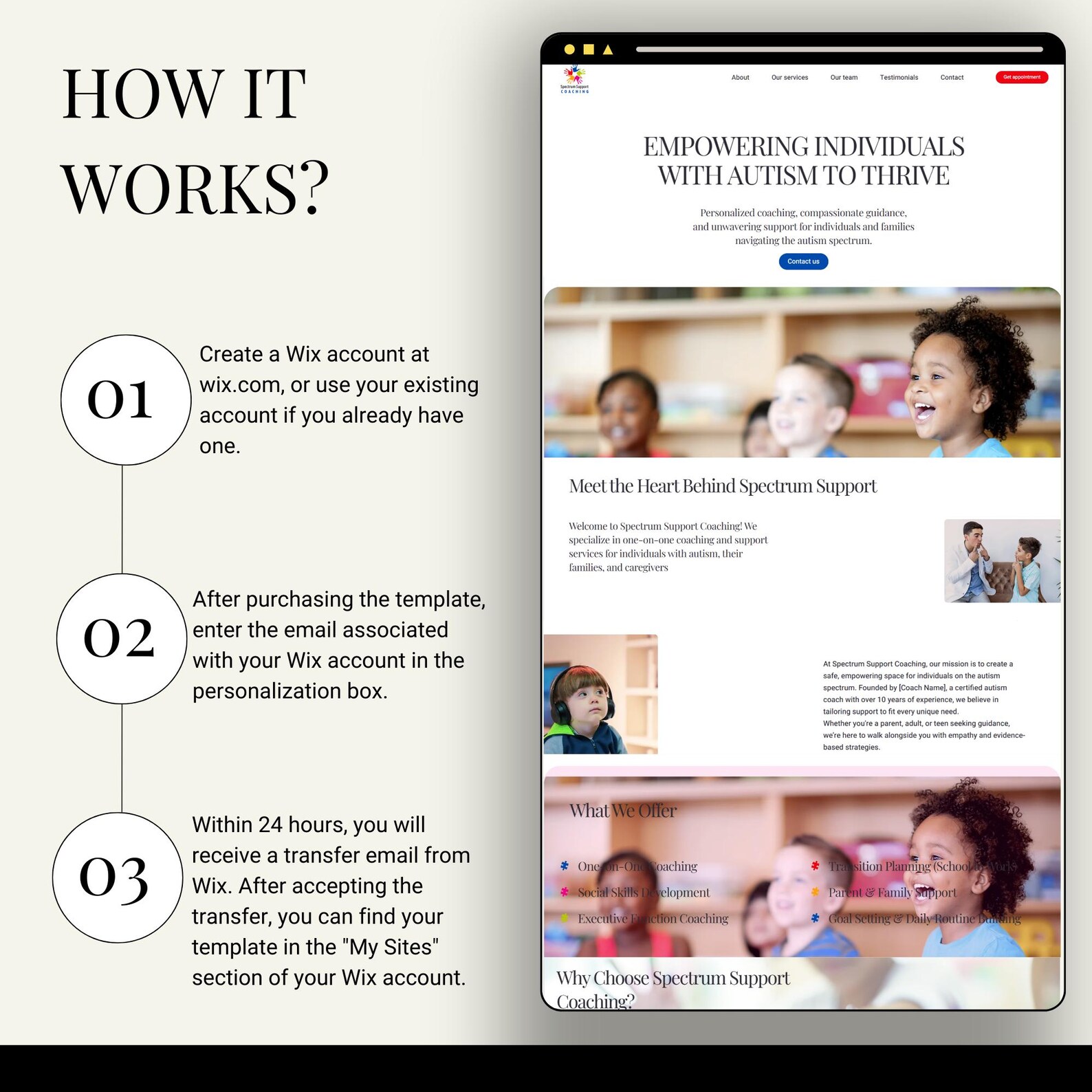 Autism Wix Website Template | Wix Website Template, Modern Wix Website ...
