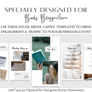 Books Instagram Story Templates, Canva Templates | 35 Bookstagram ...