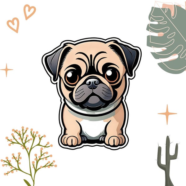 Pug Sticker - Etsy