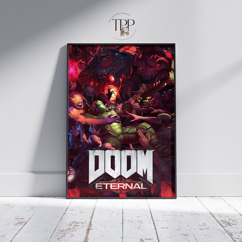 Doom Eternal Game Poster Gaming Wall Art Unique Home Decor - Etsy