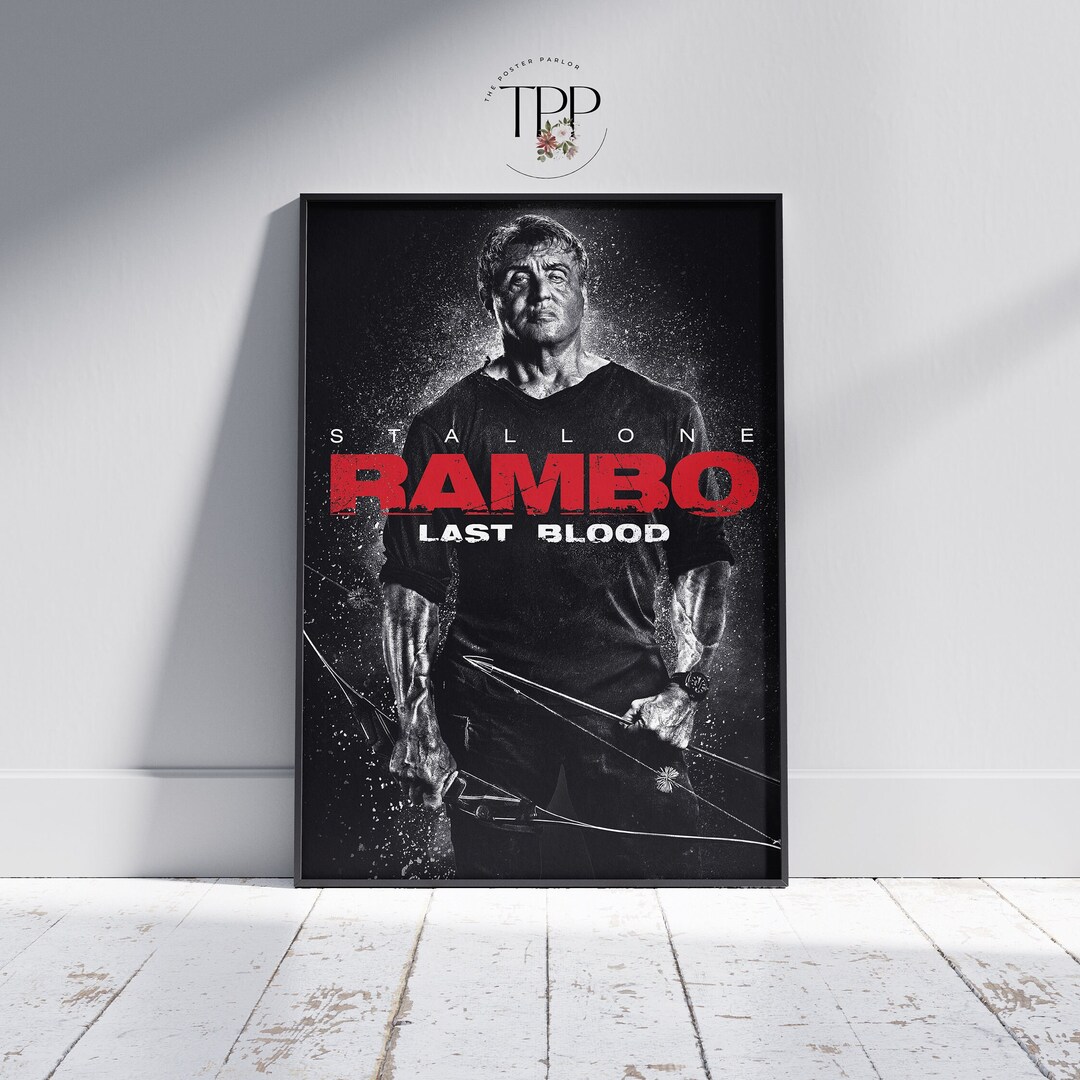 Rambo Last Blood Movie Poster, Sylvester Stallone, Film Wall Art ...