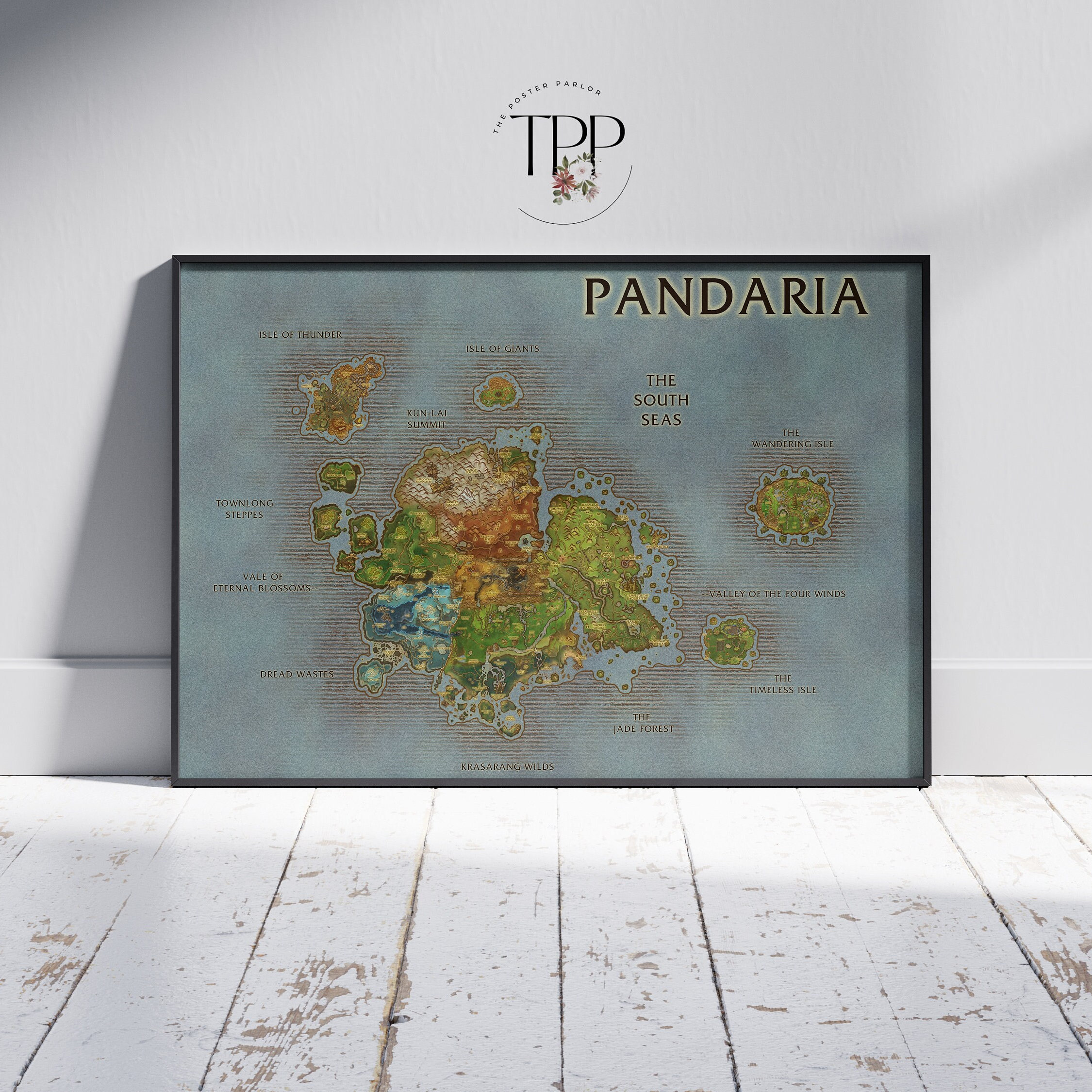 World of Warcraft Map Poster, Azeroth Map Wall Art, Shadowlands Print ...