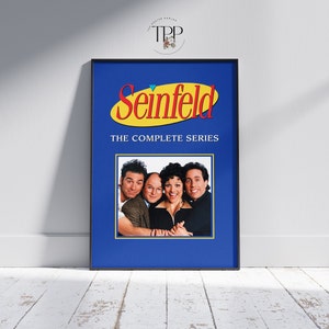 Seinfeld TV Show Poster, Classic Sitcom Art, Jerry, Elaine, George ...