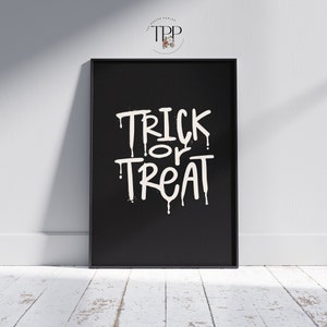 Halloween Poster Designs, Trick or Treat Wall Art, Spooky Season Decor ...