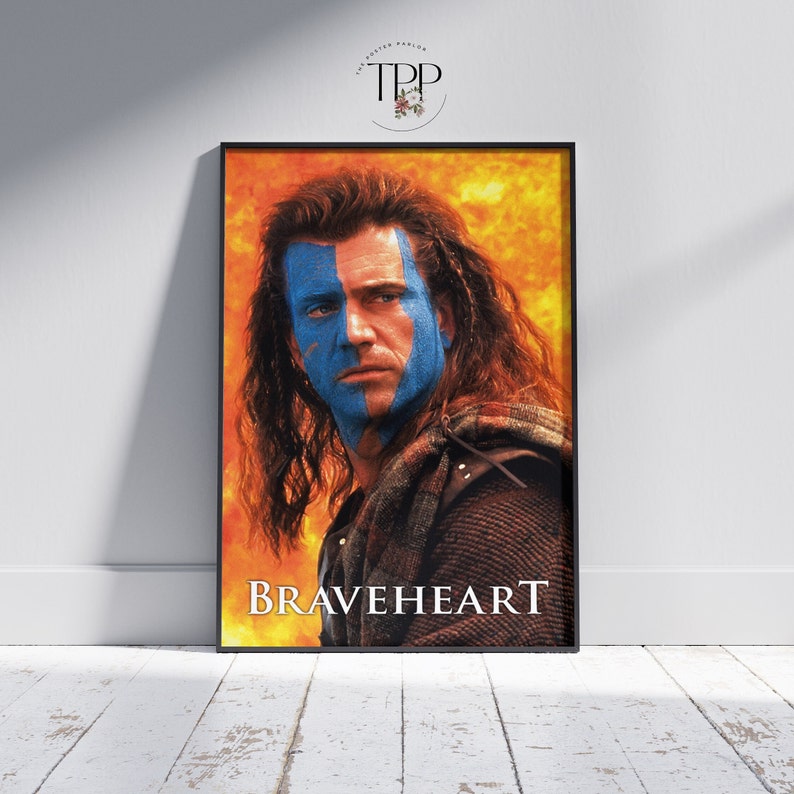 Braveheart Movie Poster: Mel Gibson War Film Art Print - Etsy