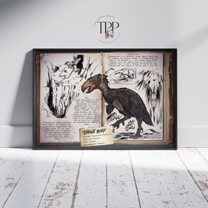 Limited Edition Ark Survival Evolved Dossiers Print - Video Game Wall ...