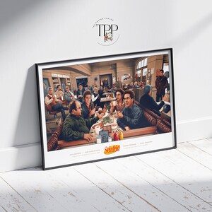 Seinfeld TV Show Poster, Classic Sitcom Art, Jerry, Elaine, George ...