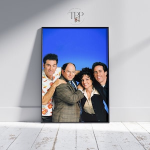 Seinfeld TV Show Poster, Classic Sitcom Art, Jerry, Elaine, George ...
