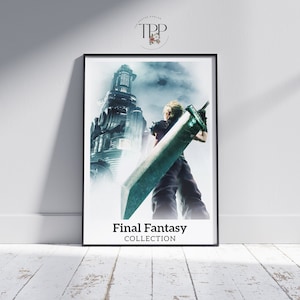 Final Fantasy VII Poster, Gaming Room Decor, Video Game Art, Gift for ...