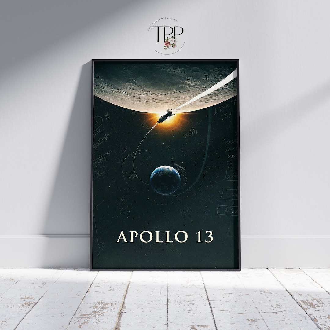 Apollo 13 Movie Poster, Space Wall Art, Room Decor, Tom Hanks Art ...