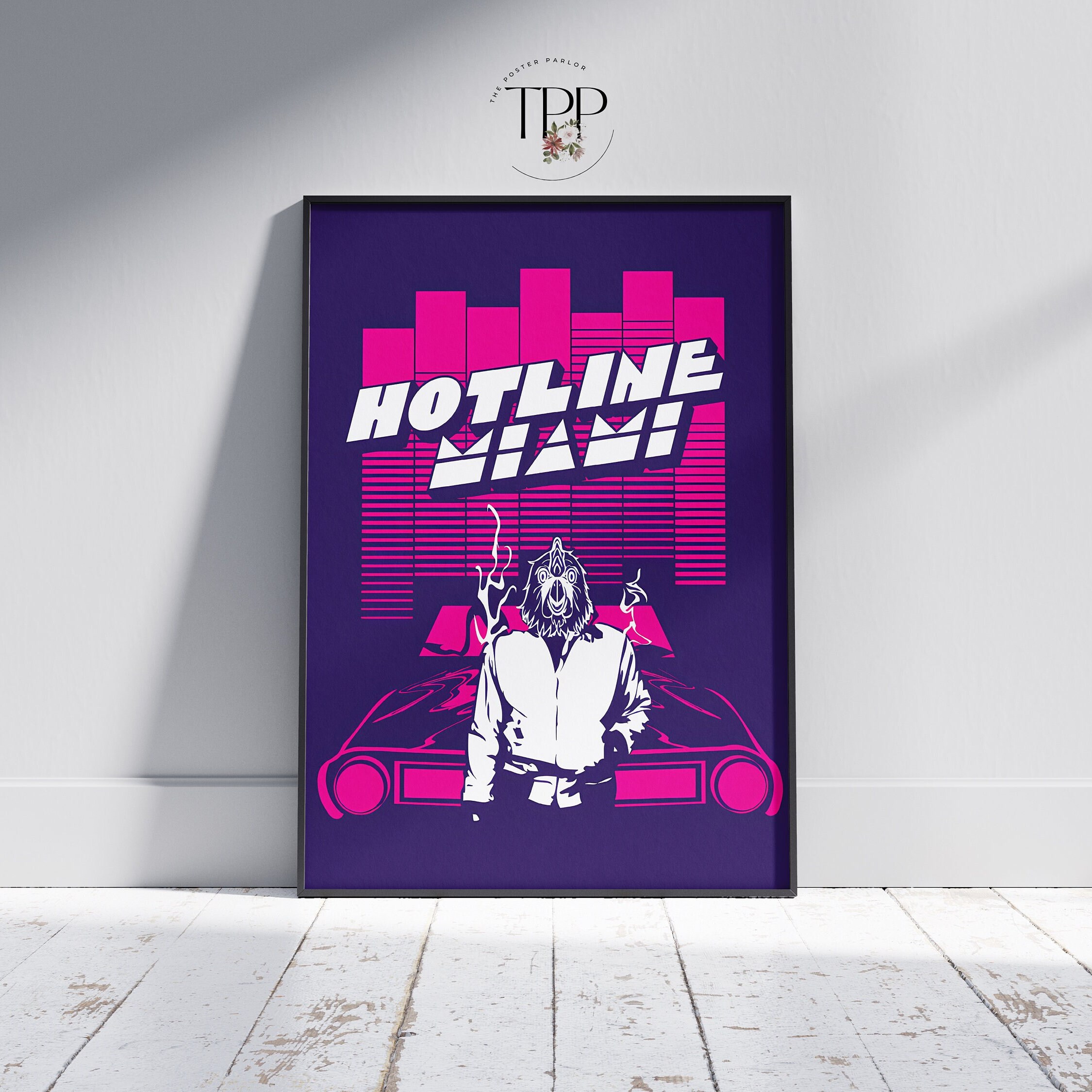 Hotline Miami Poster: Retro Gaming Room Wall Art - Etsy