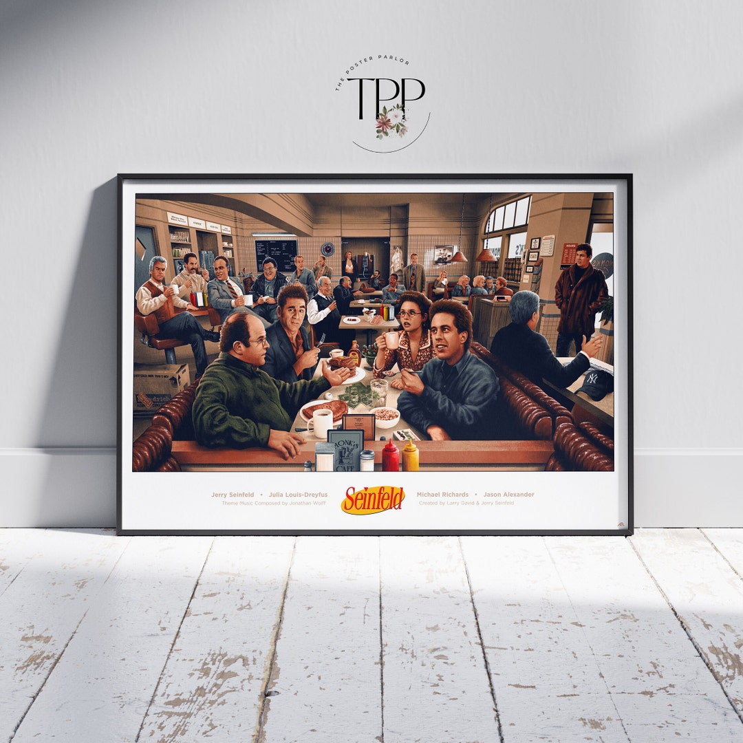 Seinfeld TV Show Poster, Classic Sitcom Art, Jerry, Elaine, George ...