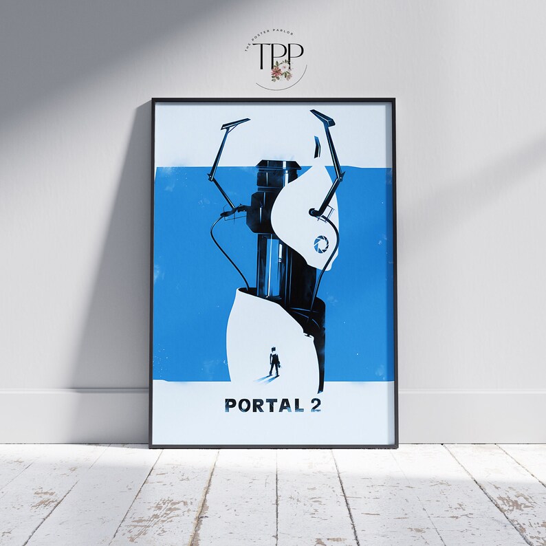 Portal 2 Poster: Aperture Science, Chell, Companion Cube - Gaming Room ...