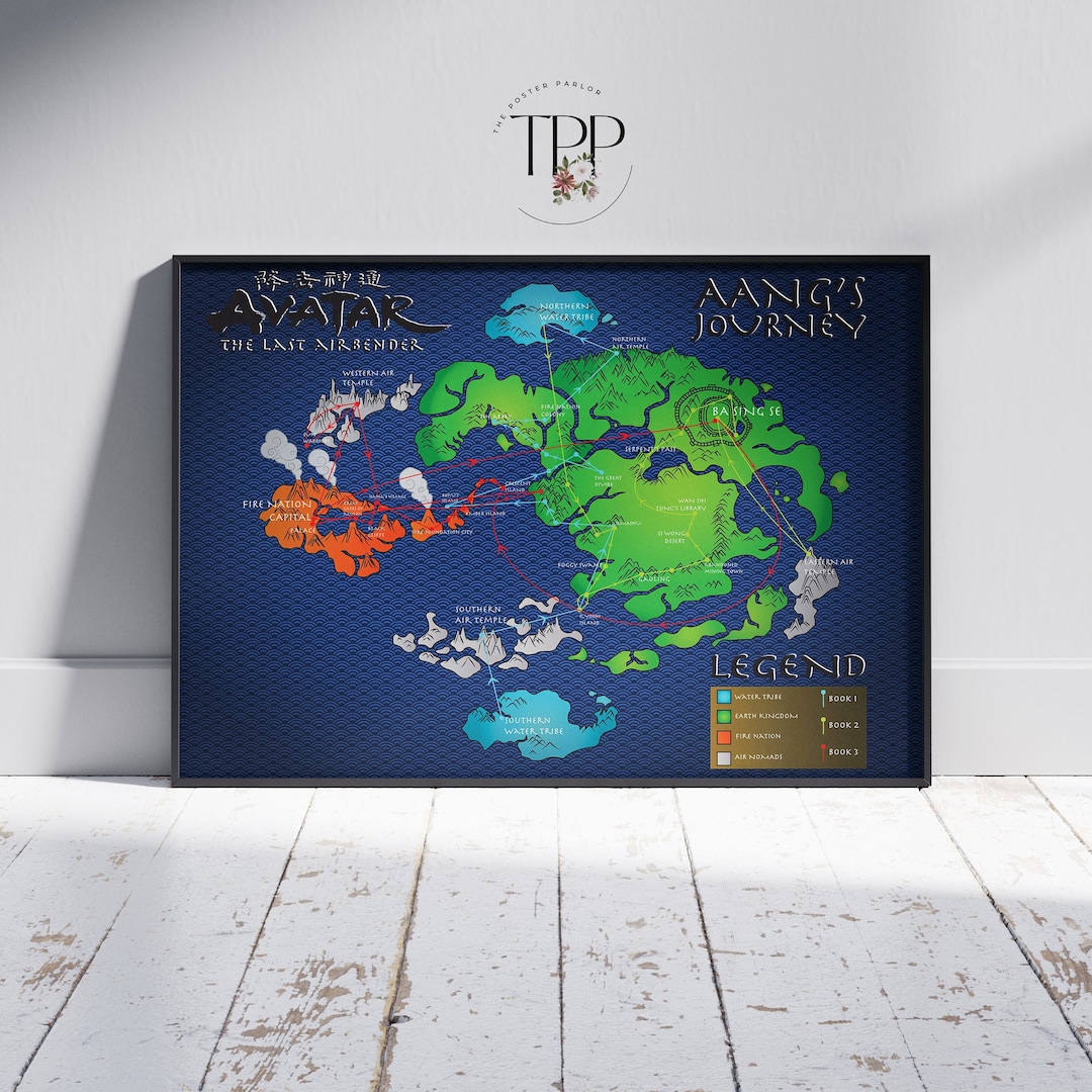 Avatar the Last Airbender Map Poster Collection 9 Unique - Etsy UK