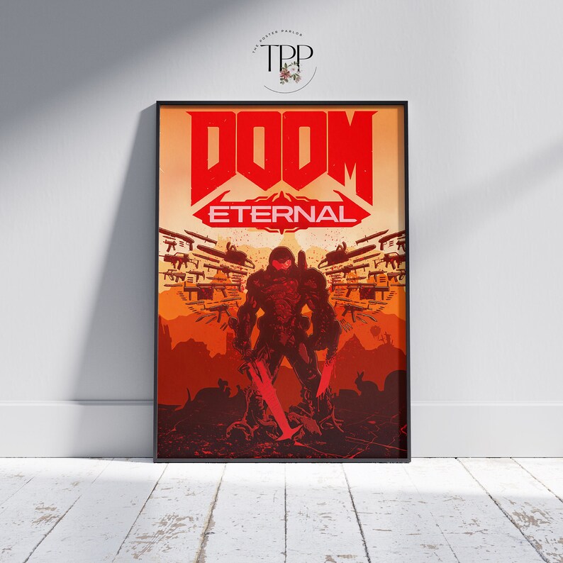 Doom Eternal Game Poster Gaming Wall Art Unique Home Decor - Etsy