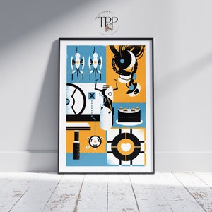 Portal 2 Game Posters, Video Game Art, Fan Made Wall Decor, Aperture ...