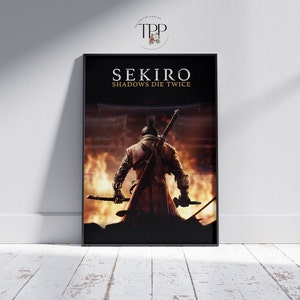 Sekiro Game Poster, Shadows Die Twice Wall Art, Gaming Room Decor, High ...