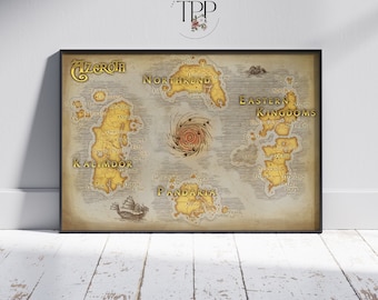 Azeroth Map From World of Warcraft Poster - Etsy