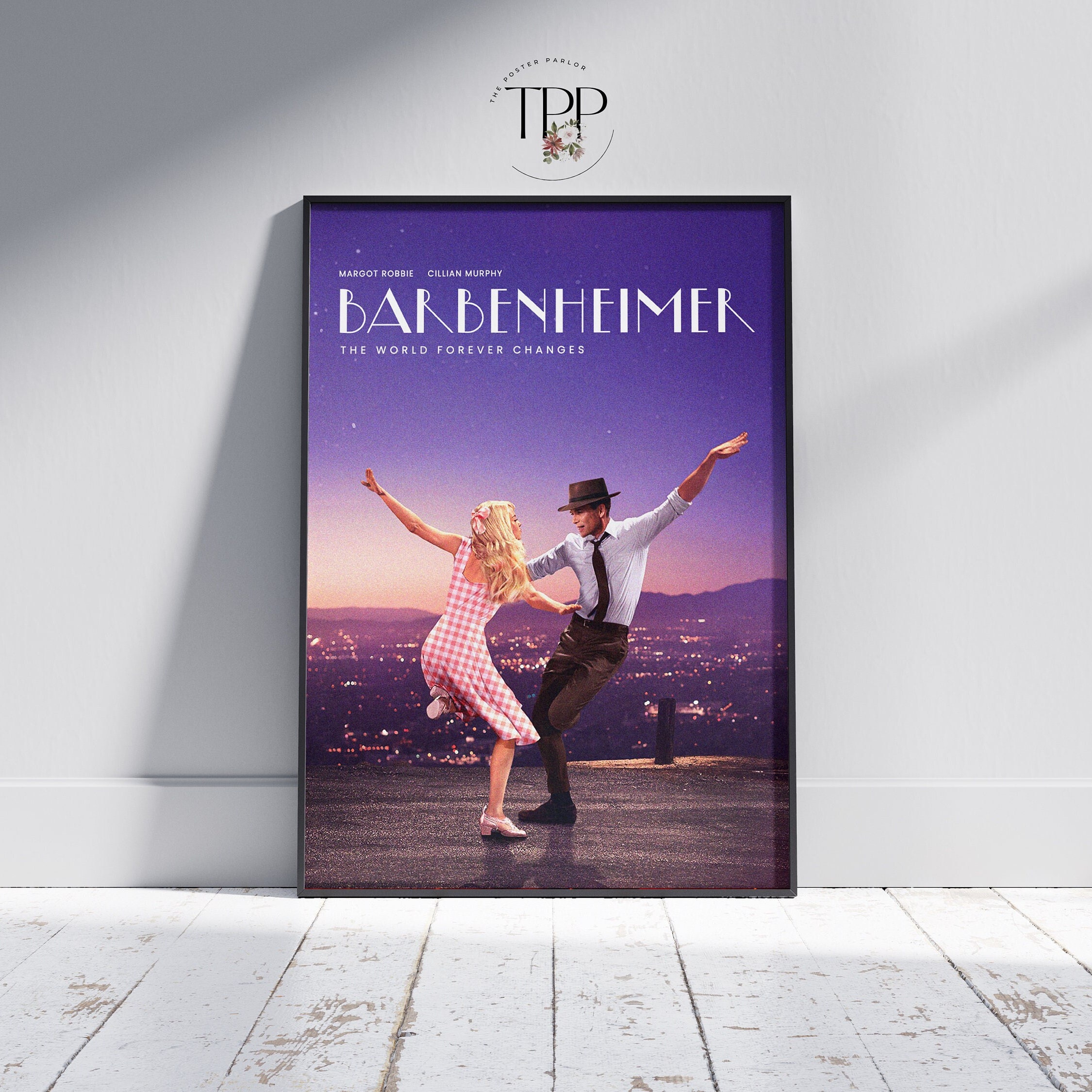 BarbenHeimer Poster, Robbie And Cillian Art, Gift For Movie Lovers