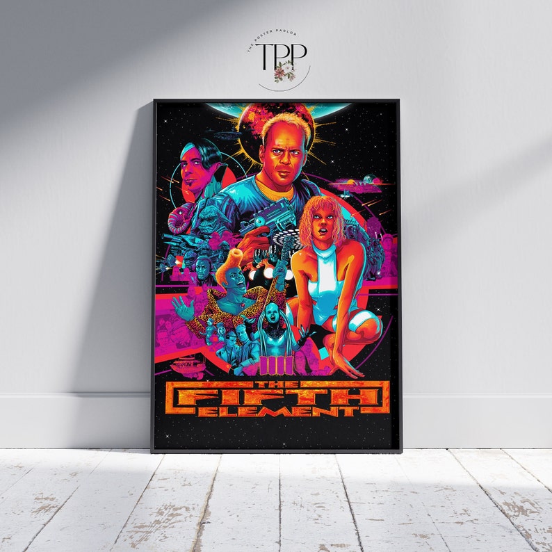 The Fifth Element Movie Poster Unique Vintage Sci-fi Artwork - Etsy