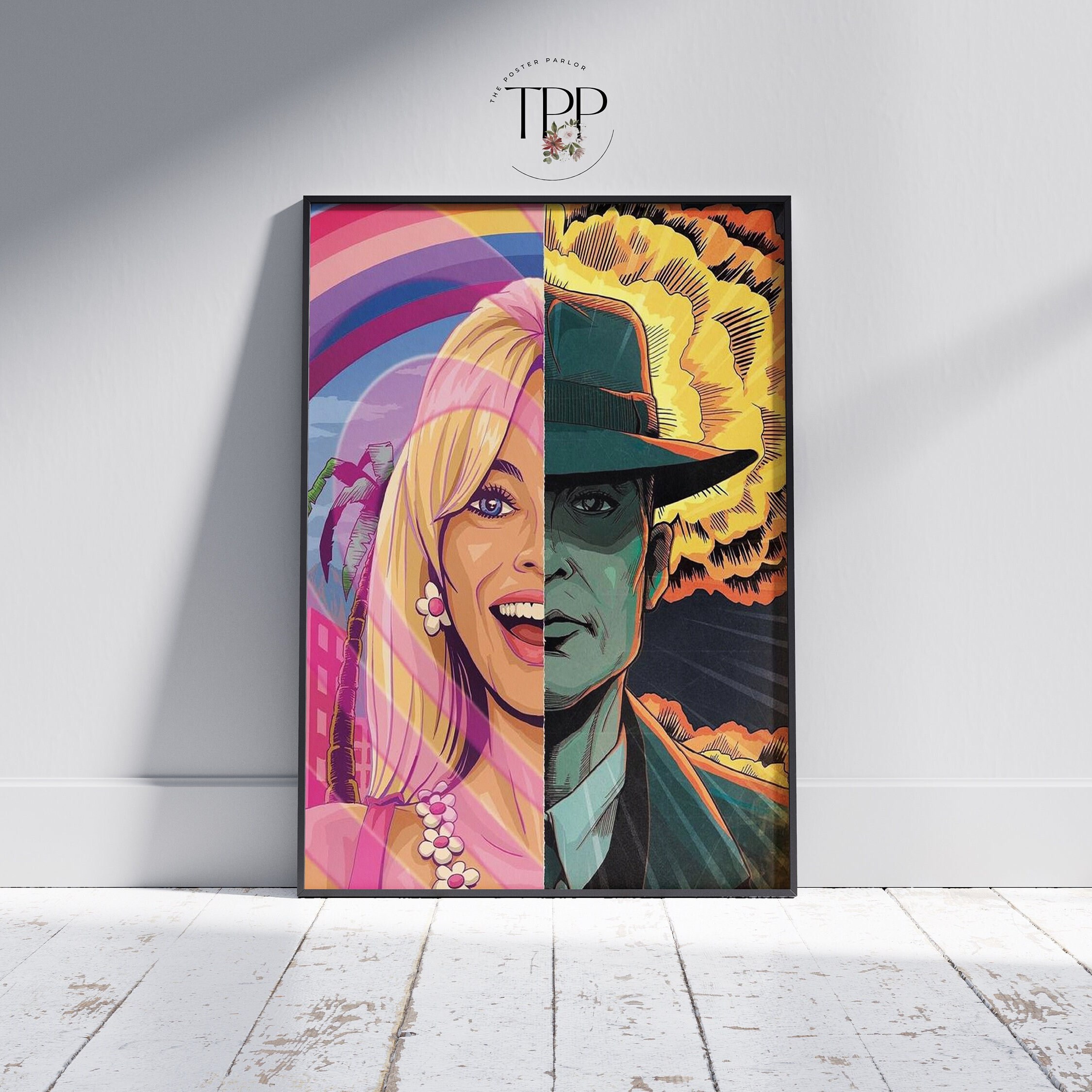 BarbenHeimer Poster, Robbie And Cillian Art, Wall Decor, Cinema Premium ...