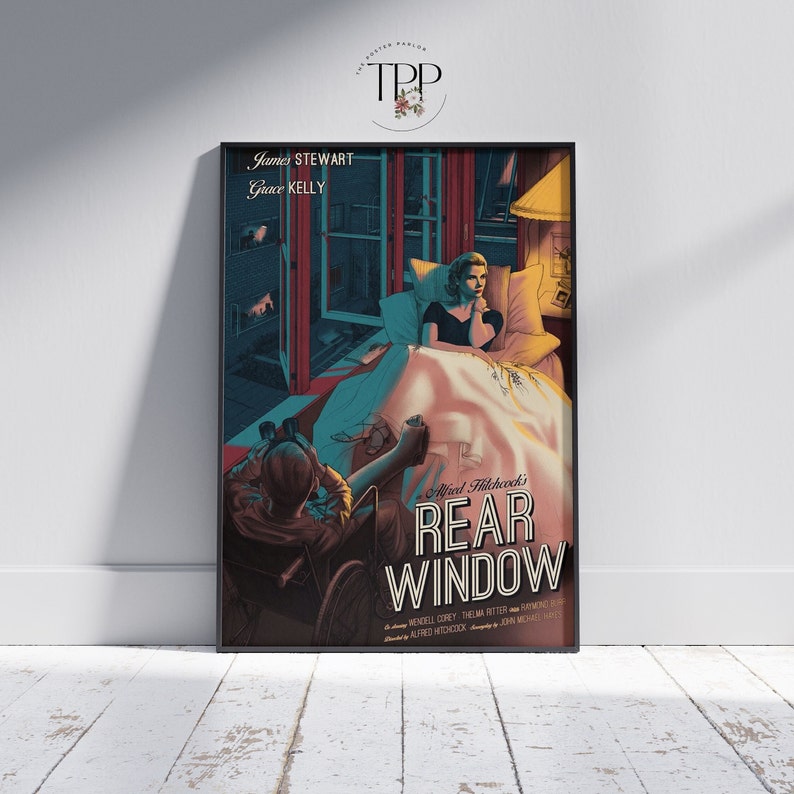 Rear Window Movie Poster Vintage Film Wall Art Home Theater - Etsy