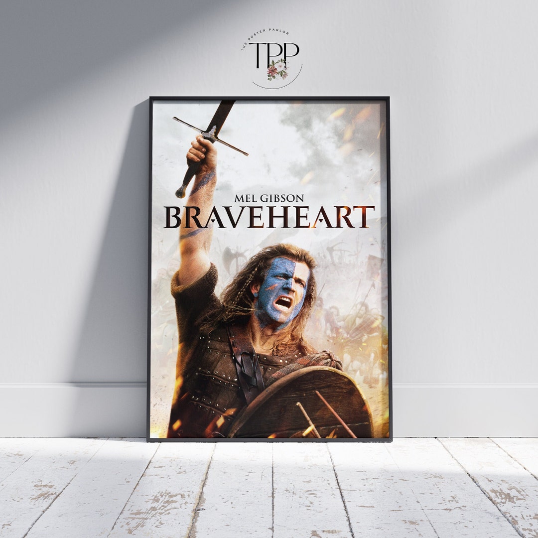 Braveheart Movie Poster: Mel Gibson War Film Art Print - Etsy