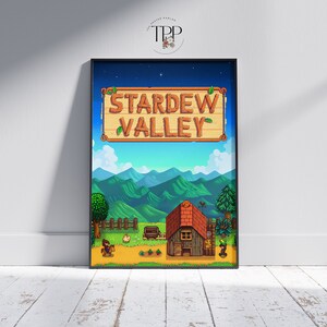 Stardew Valley Game Poster, Vibrant Farm Wall Art, Gaming Room Decor ...