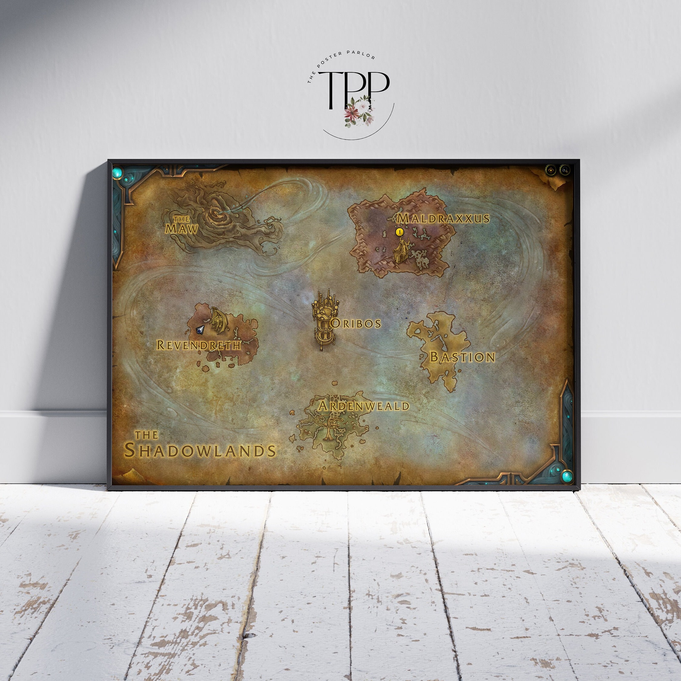 World of Warcraft Map Poster, Azeroth Map Wall Art, Shadowlands Print ...