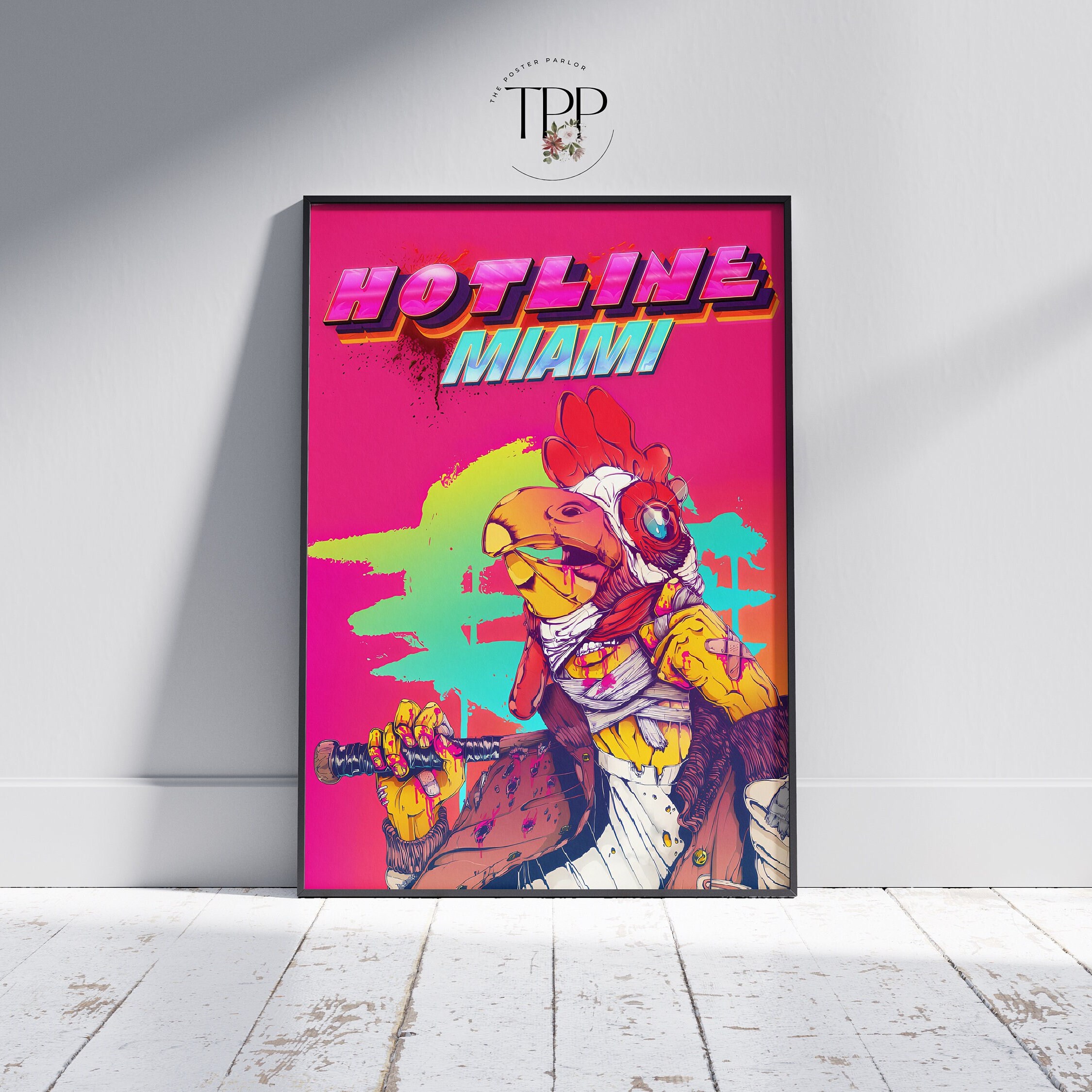 Hotline Miami Poster: Retro Gaming Room Wall Art - Etsy