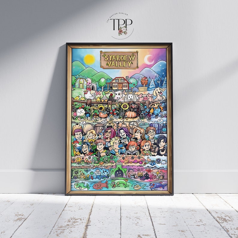 Stardew Valley Game Poster, Vibrant Farm Wall Art, Gaming Room Decor ...