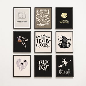 Halloween Poster Designs, Trick or Treat Wall Art, Spooky Season Decor ...