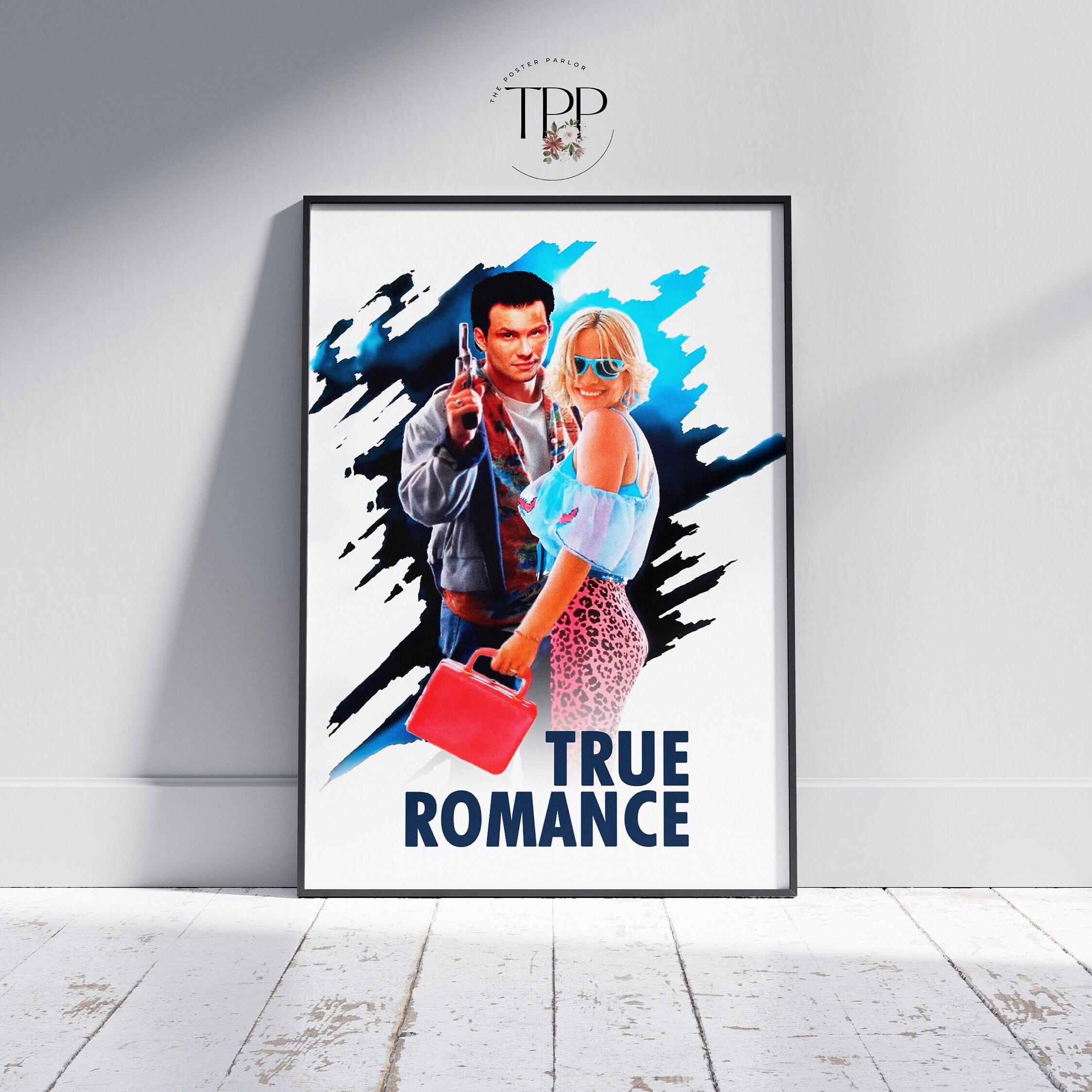 True Romance Film Poster, Vintage Style Wall Art, Romantic Cinema Decor ...
