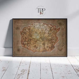 World of Warcraft Map Poster, Azeroth Map Wall Art, Shadowlands Print ...