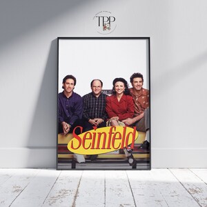 Seinfeld TV Show Poster, Classic Sitcom Art, Jerry, Elaine, George ...