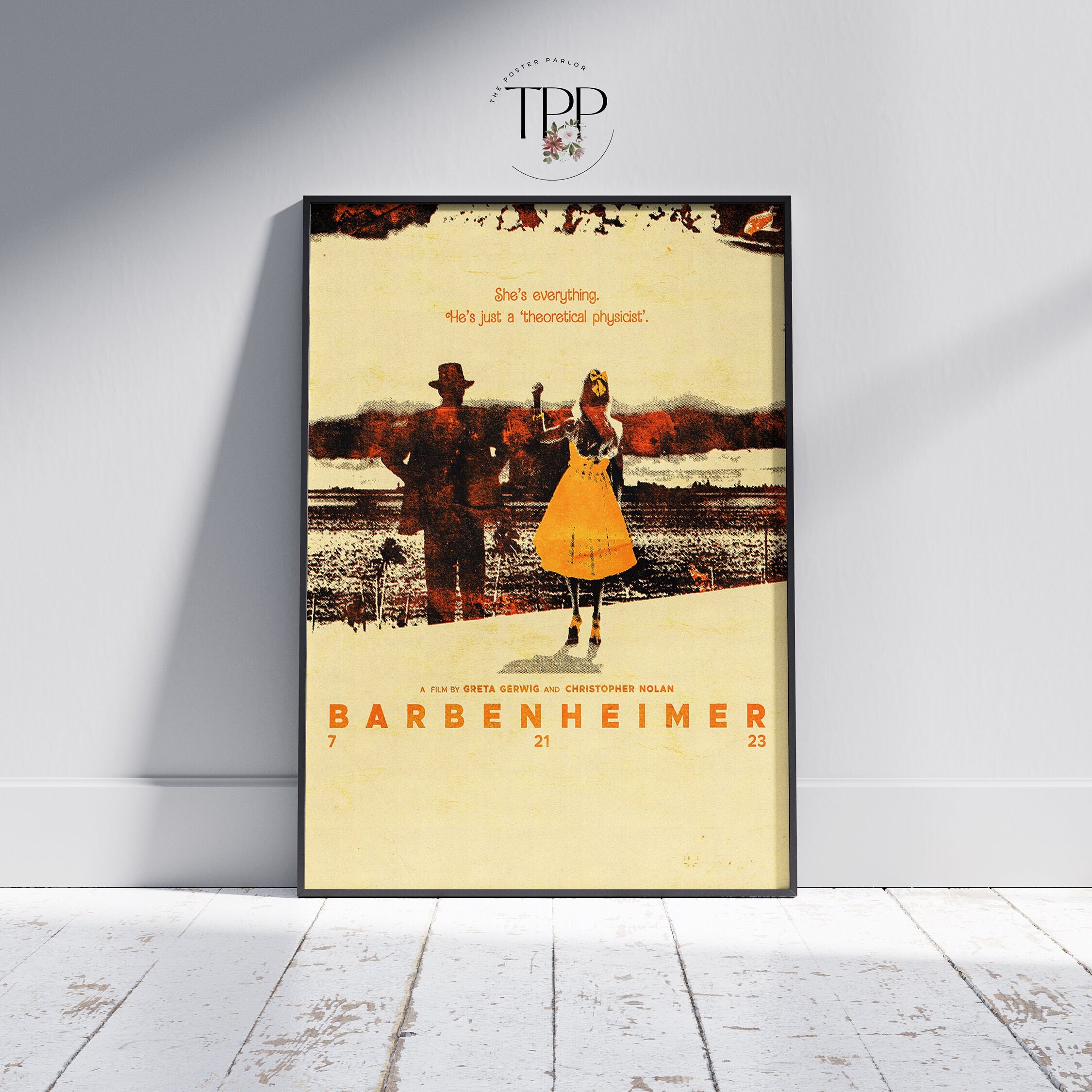 BarbenHeimer Poster, Robbie And Cillian Art, Wall Decor, Cinema Premium ...