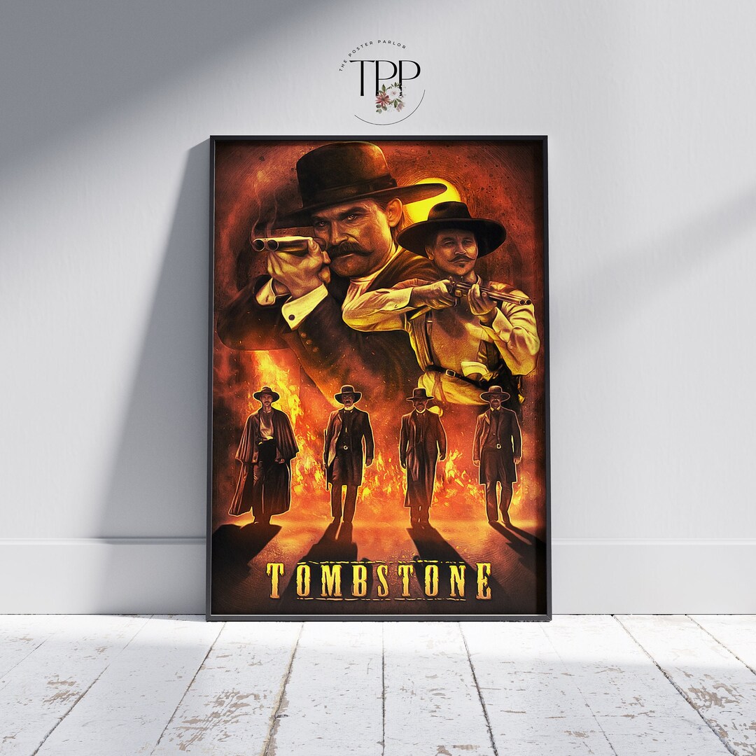 Tombstone Movie Poster, Western Cinema Wall Art, Unique Home Decor ...