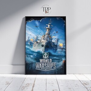 World of Warships Game Poster, Video Game Wall Art, Gaming Decor, Fine ...