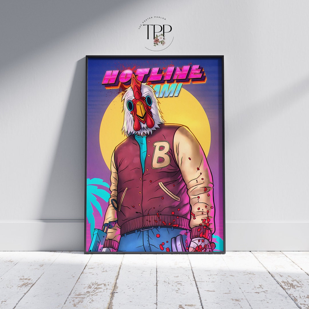 Hotline Miami Game Poster, Video Game Wall Art, Fine Art Print, Gaming ...